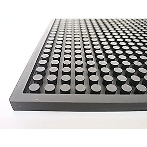 Bar Mat Quality Rubber Barber Service Mat, Black Coffee Bar Mats, Spill Mat for Counter-Top (16''X28'')