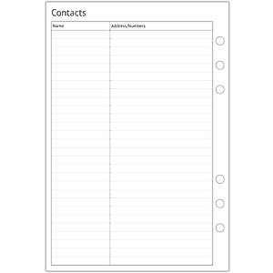 A5 Planner Inserts, Undated Weekly Planner Refills with Coated Monthly Tabs, Daily Schedule, Note Pages, Start Any Time