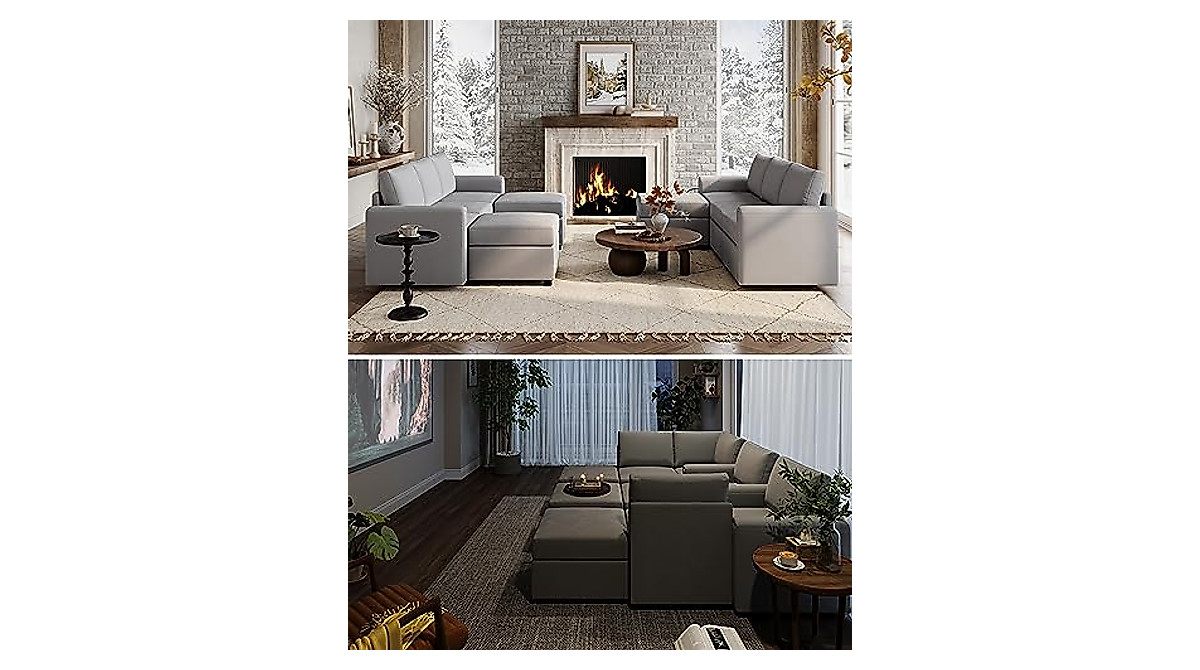 LINSY HOME Modular Sectional Sofa, Oversized Sectional Couch with ...