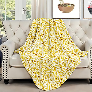 Sofevaim Noodles Ramen Blanket Realistic Food Blanket, Dad Blanket Birthday Gifts for Son from Dad, Funny Throw Blanket for Couch Sofa Bed, Ramen Blanket Stupid Gifts for Girls Kids Adults 60" X 50"