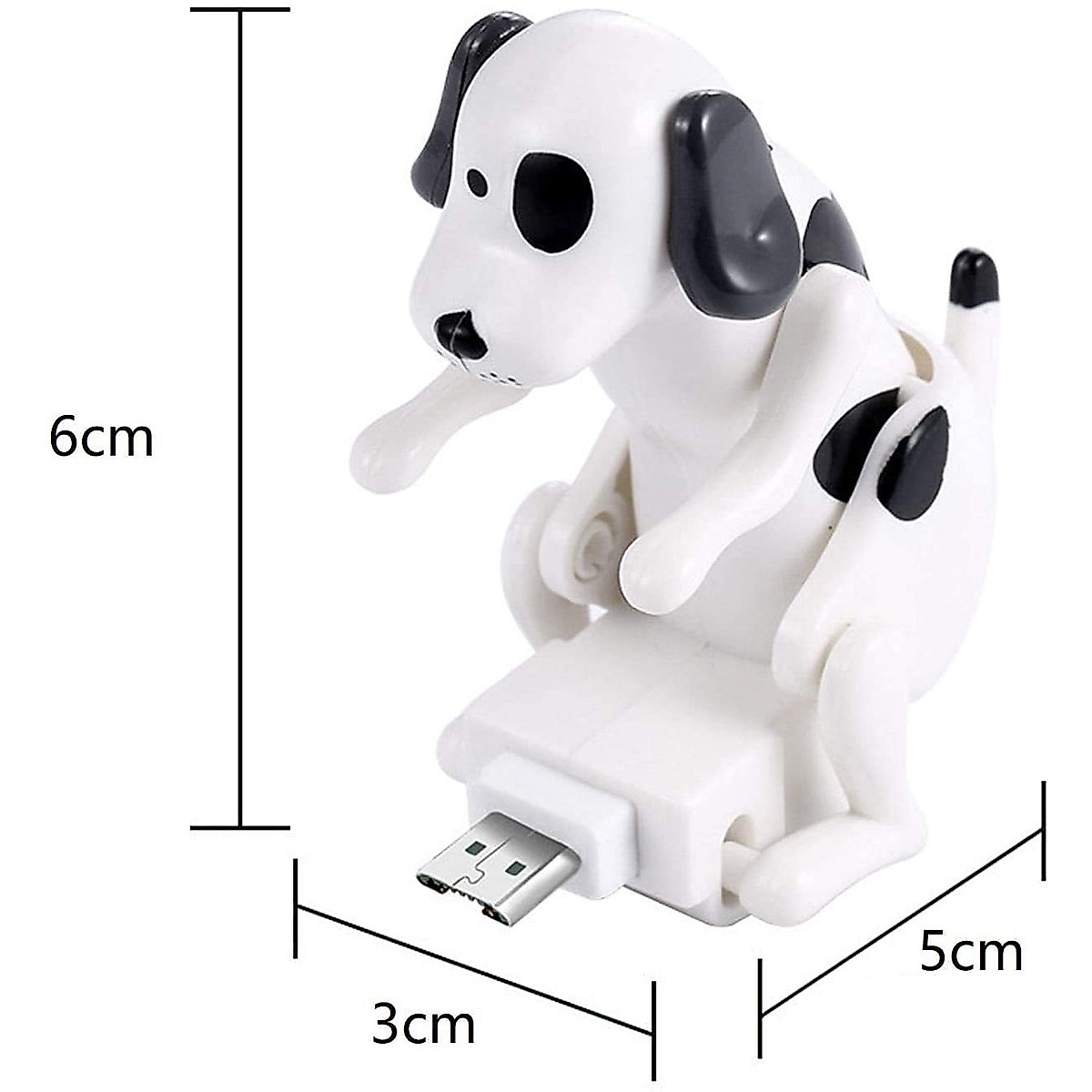 TSWDDLA Funny Humping Dog Fast Charger Cable,Portable Stray Dog Charging Cable,Dog Toy Smartphone USB Cable Charger,for iPhone Android Type-C Various Models Phones. (White, Type-C).