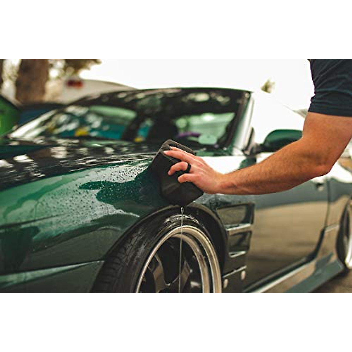 The Rag Company - Ultra Black Foam Sponge - for Detailing and Car Washing, Perfect for Both Rinseless and Soap Washes, Softer Feel, Ergonomic Shape