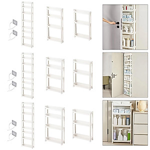PMFACE Bathroom Door Storage Shelf Multilayered Bathroom Accessory Rack Water Plastics Storage Solution
