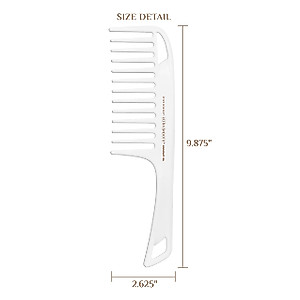 Cricket Ultra Smooth Coconut Detangler Comb – Infused with Coconut Oil & Keratin for Frizz-Free Shine, Ideal for Wet & Dry Hair, Extended Handle for Thick, Long, Curly Hair