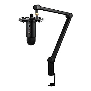 Blue Yeticaster Professional Broadcast Bundle with Yeti USB Microphone, Radius III Shockmount and Compass Boom Arm (Renewed)