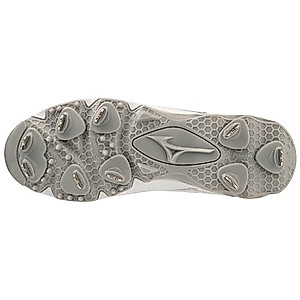 Mizuno Women's 9-Spike Swift 8 Low Metal Softball Cleat, White, 11