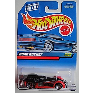 Hot Wheels Black/RED Road Rocket #1099 Silver Wire Wheels