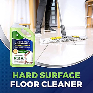 Hard Surface Liquid Floor Cleaner Solution Mist & Mop Ready-To-Use for Marble, Stone, Granite, Tile, Vinyl, Laminate, Linoleum - Multi-use - Safe, Gentle, & Natural - Removes Dirt, Stains, & Odors - Lemongrass Scent, 1 Gallon (128 oz.)