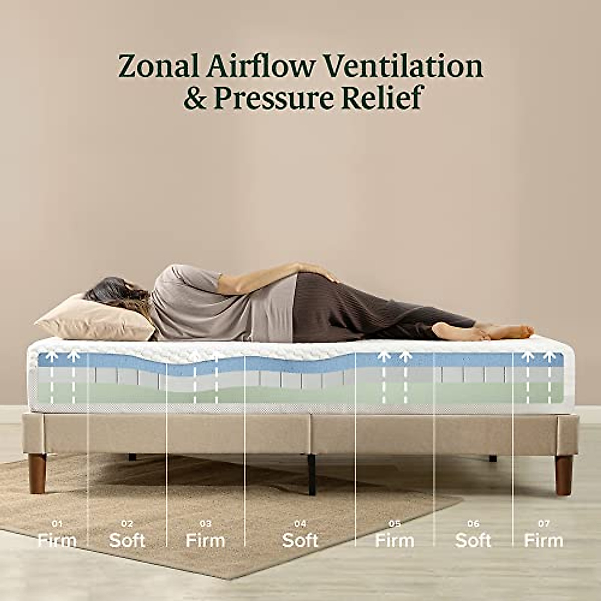 ZINUS 10 Inch Bliss Memory Foam Mattress Sustainable TENCEL Blend Cover / Pressure Relieving / CertiPUR-US Certified / Bed-in-a-Box / All-New / Made in USA, King