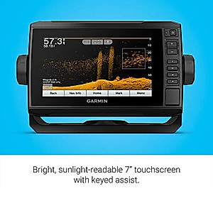 Garmin ECHOMAP UHD 74Cv, 7" Keyed-Assist Touchscreen Chartplotter with U.S. BlueChart G3 and GT24UHD-TM Transducer