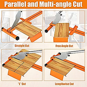 Nisorpa Upgraded Vinyl Plank Cutter Manual Laminate Floor Cutting Tool with Movable V Support Heavy Duty Steel Quick Cut for 8-12inch Wide Floor Tiles