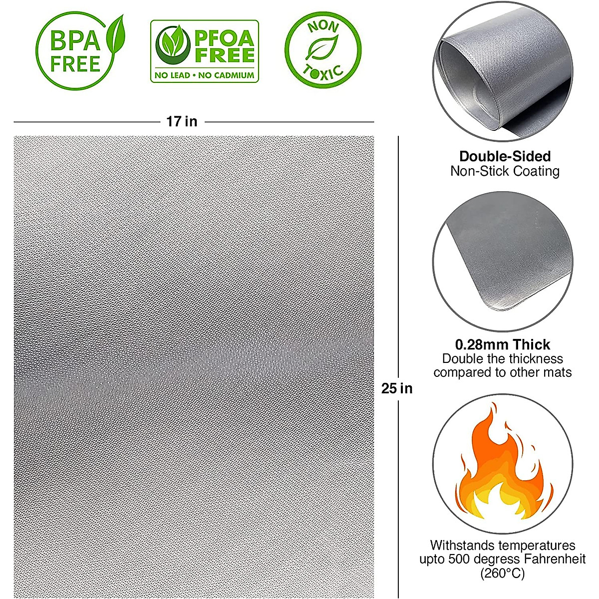 Oven Liners for Bottom of Oven 4-Pack and Oven Rack Edge Protectors 22 Inch