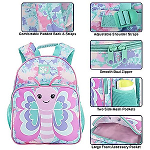 Up We Go Little Kids Animal Shape Backpacks for Toddlers Pre-K Preschool 14-15 Inches | Kids Backpack for Boys and Girls Ages 3 to 5 (Bodacious Butterfly)
