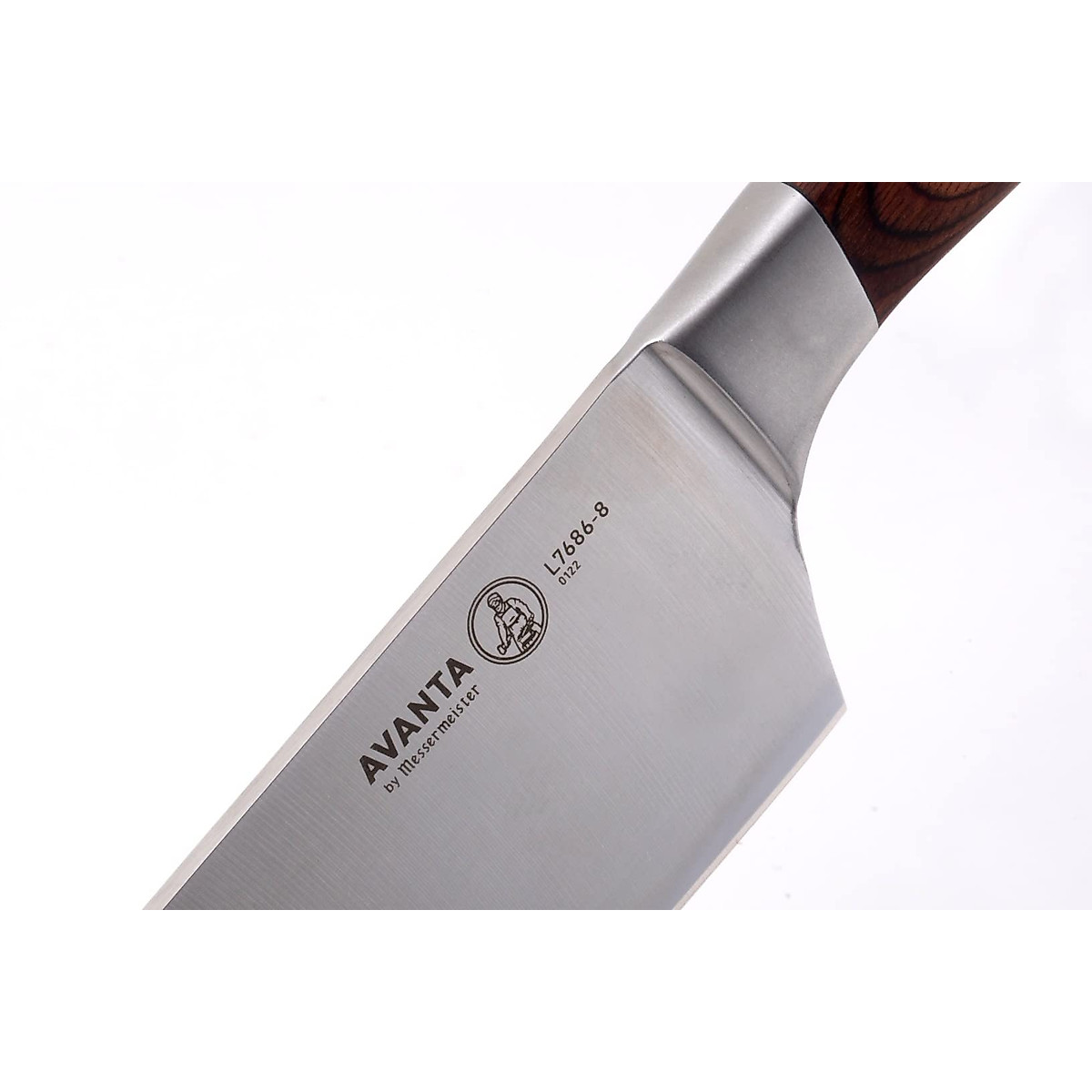 Messermeister Avanta 10-Piece Pakkawood Knife Block Set - German X50 Stainless Steel - Includes 4 Speciality Knives, Heavy-Weight Fork, 4 Steak Knives & Magnetic Knife Block