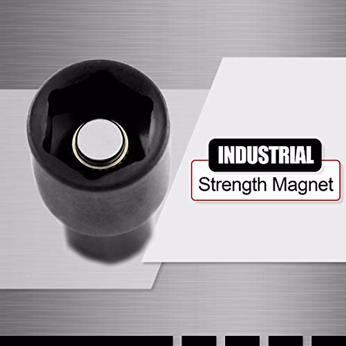 ARES 70650-6-Piece SAE Magnetic Impact Nut Driver Bit Set - Impact Grade Nut Setters with Industrial Strength Magnets