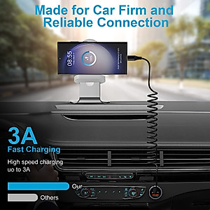 Retractable USB C Cable, 2Pack 3ft Coiled USB-C to Type C Fast Charge Cord for Car, USB-C Charging Cable for iPhone 15/15 Pro Max, Pixel 8 7 Pro 7a 6 5 4 XL,Samsung Galaxy S24 S23 Ultra S22 A54 A14 5G