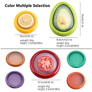 COHHFWPD Silicone Fruit Storage Box 4pcs, Reusable Silicone Fruit Storage Containers for Fridge, Keep Fresh Vegetable, Fruit and Meat