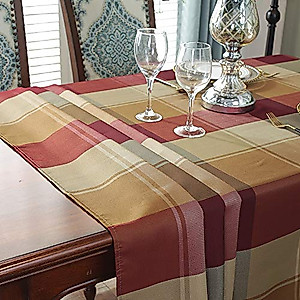 Rectangle Tablecloth 52 x 70 Inch Checkered Table Cloths Spillproof Anti-Shrink Soft and Wrinkle Resistant Decorative Fabric Table Cover for Kitchen Dinning Tabletop Outdoor(Rectangle/Oblong,Red)