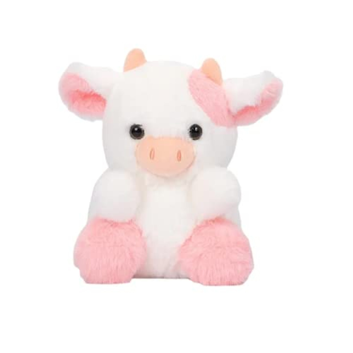 GracesDawn Cow Plush Toy, Plush Pillow Cow Toy, Palm Cows Plush Stuffed Animal Toy, Cartoon Cute Pink Cow Plush Toy, 7.8 inches high