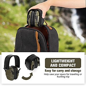 GUCHO 34dB Noise Reduction Safety Shooting Ear Muffs,Hearing Protection Ear Muffs,Shooting Range Ear Protection for Hunting Mowing