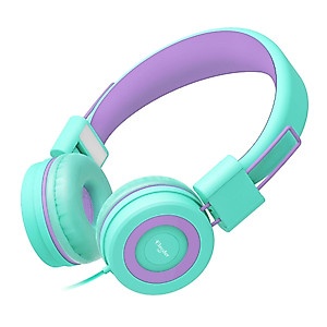 ELECDER Kids Headphones Bundle for Children Girls Boys Teens Foldable Adjustable On Ear Headphones 3.5mm Jack Compatible Cellphones Computer MP3/4 Kindle Airplane School Tablet
