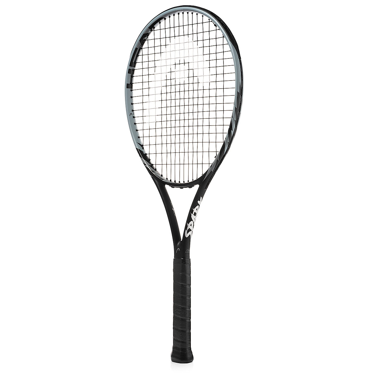 HEAD Metallix Spark Tour Stealth Tennis Racket - Pre-Strung Adult Tennis Racquet for Control, Black