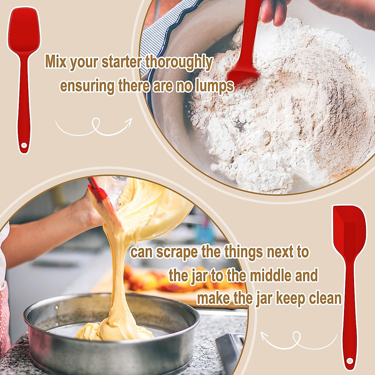 Sourdough Starter Jar Kit with 35 Oz/1000 ml Sourdough Bread Baking Supplies with Thermometer, Feeding Date Band, Silicone Scraper, Silicone Spoon Cloth Cover & Wood Lid, Wide Mouth Dough Starter Jar