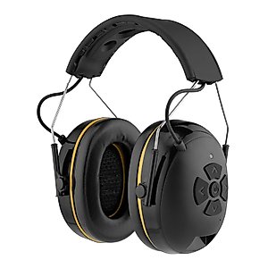 inf protear(Upgraded E6850 Bluetooth Hearing Protection with Integrated Microphone, High-Fidelity Speakers,120H+Playtime, Ideal Ear Muffs for Noise Reduction for Mowing, Workshop, NRR 25 dB