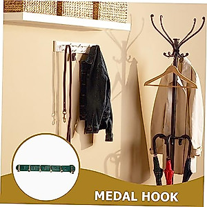 Toddmomy Medal Hanger Display with Hooks Plastic Display Stands Clothes Rack with Shelf Hanging Racks for Clothes Medal Shelf Medal Holder Displaying Stand Light Luxury Hook up Storage Rack
