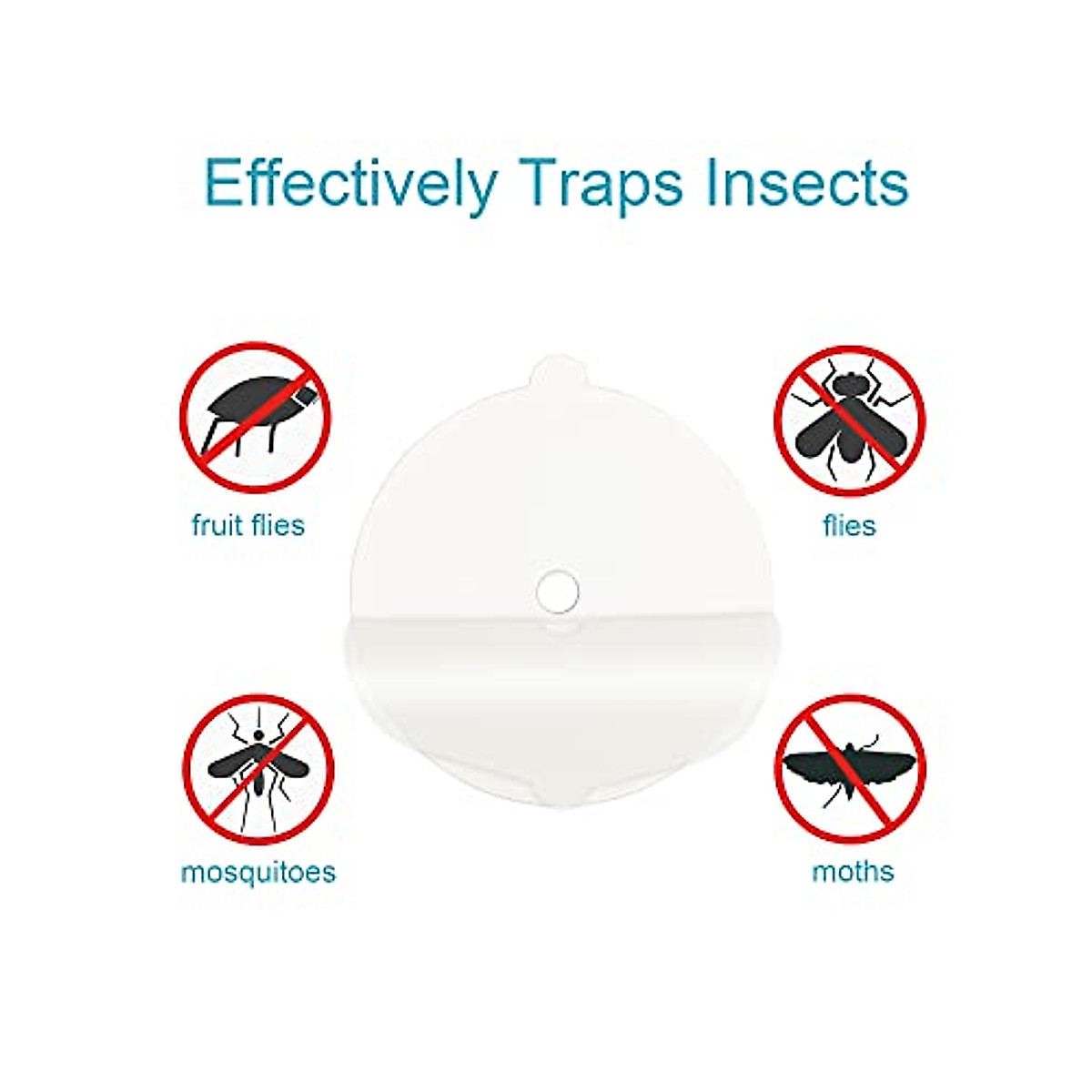 12 Pcs Flea Trap Refill Discs 5.4" Replacement Glue Boards with Hole Fits Flea Traps for Inside Your Home, Sticky Pads for Fleas, Bugs, Flies, Mosquitos, etc