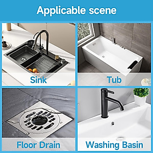 VIVIDLY 200 Pack Disposable Shower Drain Cover Hair Catcher Shower Drain Mesh Stickers, Bathroom, Bathtub, Kitchen, Sink, for Human and pet Hair (200)