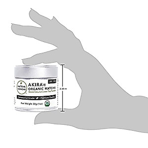 Akira Matcha 30g - Organic Premium Ceremonial Japanese Matcha Green Tea Powder - First Harvest, Radiation Free, No Additives, Zero Sugar - USDA and JAS Certified