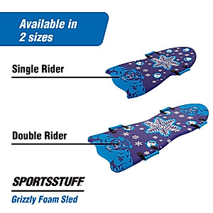 SportsStuff Grizzly - 1-2 Person Foam Sled , Black, 49" Sled