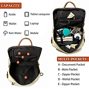 CASEEK Women Backpack Purse Fashion Leather Designer Shoulder Bags Casual Travel Bag Multipurpose Convertible Satchel Handbag