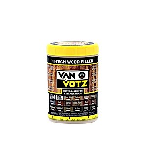 VAN VOTZ Hi-Tech Wood Filler for Exterior Wood in Colors (Cedar), Half-Pint/500g