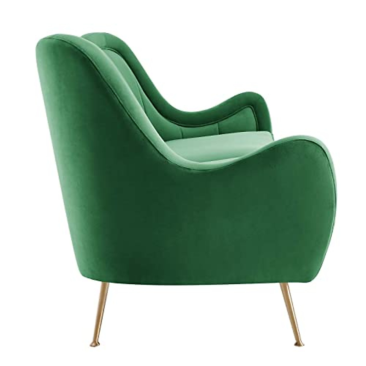 Modway EEI-5874-EME Cheshire Channel Tufted Performance Velvet Sofa, Emerald