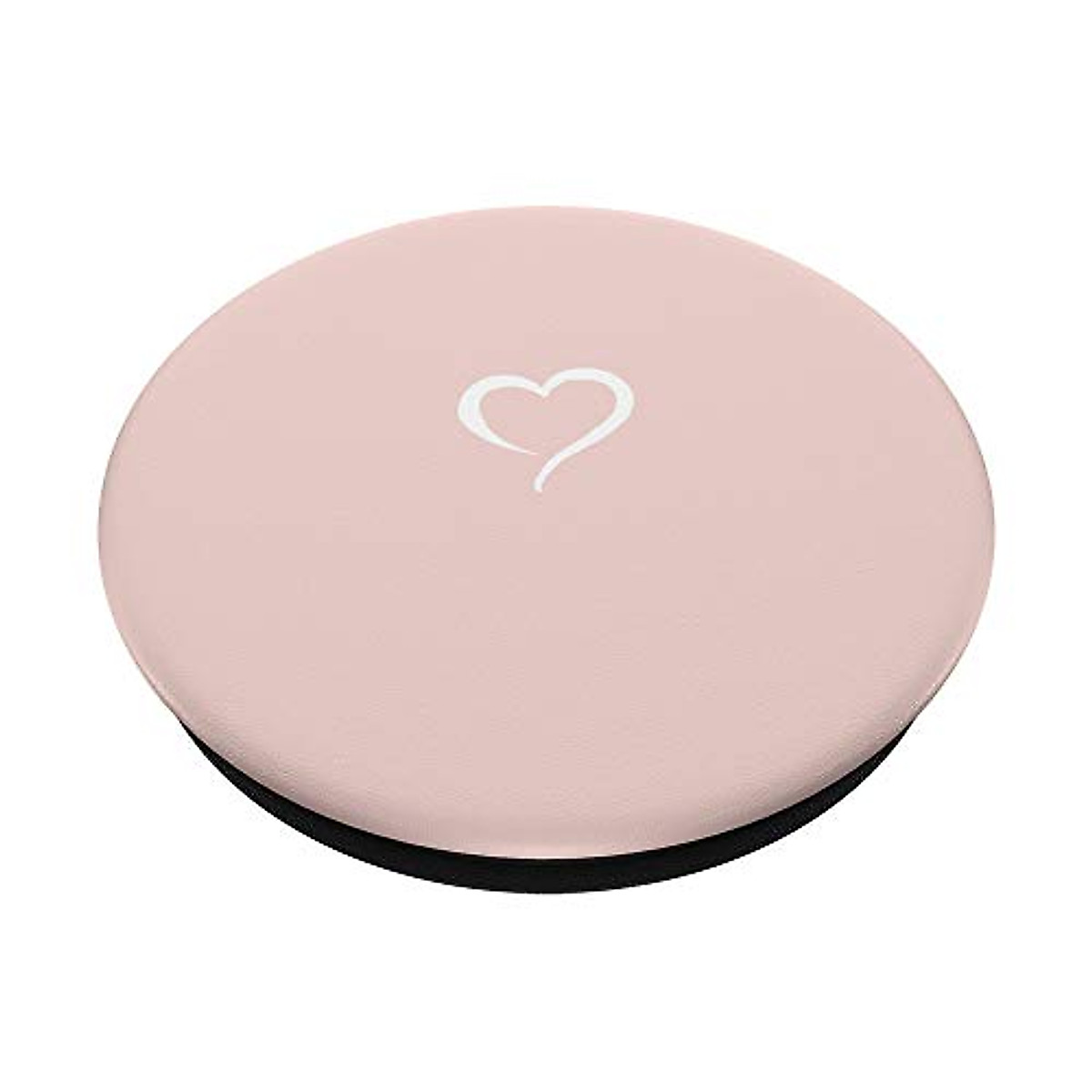 Pale Light Pink Hand Drawn Heart Minimalist Love PopSockets Swappable PopGrip