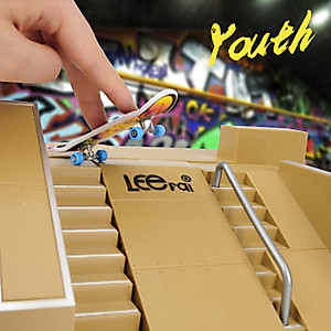 Fingerboard Skatepark Set 14Pcs - M.A.K Finger Skateboard Ramp 5Pcs with 9Pcs Mini Finger Toys Including Finger Skateboards, Finger Bike, Fingerboard Skate Park, Finger Skateboard Set for Kids Gift