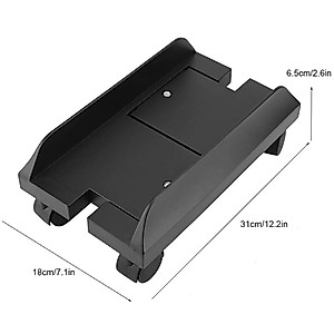 CPU Stand Mobile Desktop Tower Computer Floor Stand Rolling Caster Wheels Adjustable Width Universal PC Computer Holder Cart with 4 Caster Wheels (Black)