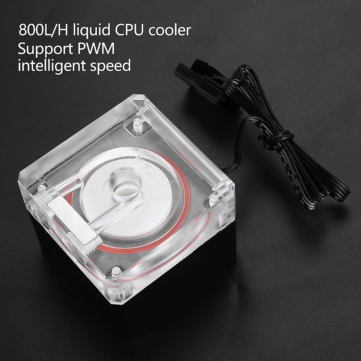 Water Cooling Pump, 800L/H PC Water Cooling Integrated Mute Water Pump Support PWM for CPU Cooling System.