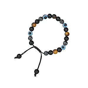Evil Eye Bracelets for Men Women - Ultimate Protection Mens Bracelet - Evil Eye, Black Obsidian, Tigers Eye and Hematite - Healing Bracelets Gifts for Mom Mothers Day Pulseras Para Hombres Mujer