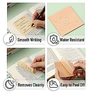 Mr. Pen- Transparent Sticky Notes, 200 pcs, Pastel Colors, See Through Sticky Notes, Sticky Notes Transparent, Sticky Notes Clear, Annotation Sticky Notes, Bible Sticky Notes, Sticky Notes for Books