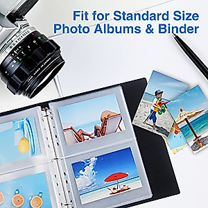 Sooez 30 Pack Heavy Duty Photos or Postcards Page Protectors, Plastic Clear Photo Holder Sleeves for 3 Ring Binder, Two 5'' x 7'' Pockets Per Page, Top Loading Perfect for Checking & Organizing
