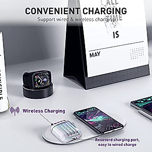 Aiiko Compatible Airpods Case Cover, Airpod Case 2nd /1st Generation Clear Lasher Hard PC Iridescent Colorful Air Pod Case with Pompom Keychain/Glitter Hand Lanyard/Tassel for Girls Women-Clear Purple