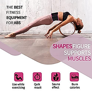 LUMDERIO Waist Trimmer for Women and Men, Neoprene Sports Sweat Band Waist Trainer Sauna Belt Band Belly Stomach Wrap for Workout (Size L (Large))