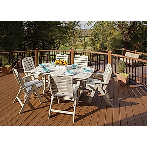 Trex Outdoor Furniture Yacht Club Folding Highback Chair, Sand Castle