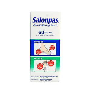 SALONPAS Pain Relieving Patch 2.83x1.81 60 Patches (60 Patches)