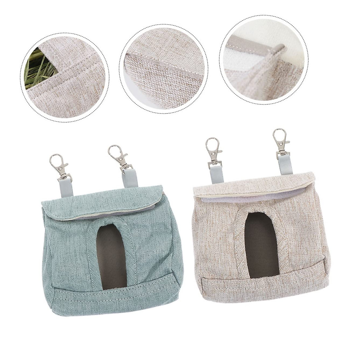 Ipetboom 2pcs Hay Bag Hanging Small Animal Hay Feeder for Guinea Pig, Rabbit, Hamster