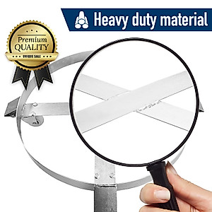 BotaBay Upgrade Drum Dolly for 50 Gallon Drums, Barrel Dolly with 4 PCS 360° Rolling Swivel Caster Wheels and Brake, Heavy Duty Steel Frame Drum Cart for Workshops, Factories, Warehouses