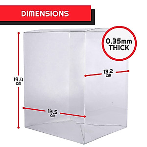 ==DISCONTINUE== Funko Pop Protector - 10-Pack, Funko Pop Display Case - Compatible with All Standard 6" Funko Pop Figures, Overwatch Action Figures 0.40 mm Thick & Stackable